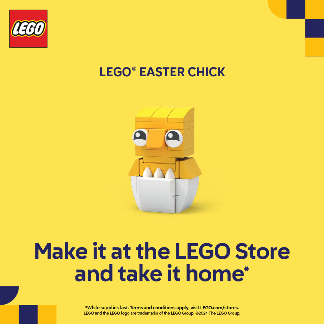 Build a LEGO® Easter Chick and take it home with you! - Destiny USA